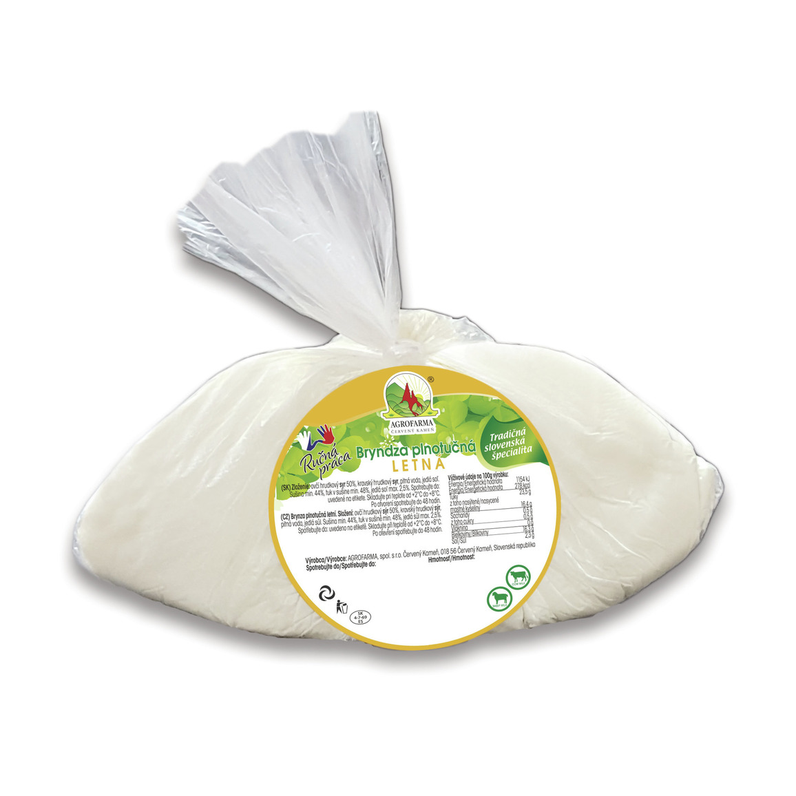 Agrofarma - traditional cheeses and bryndza - Bryndza letná full-fat