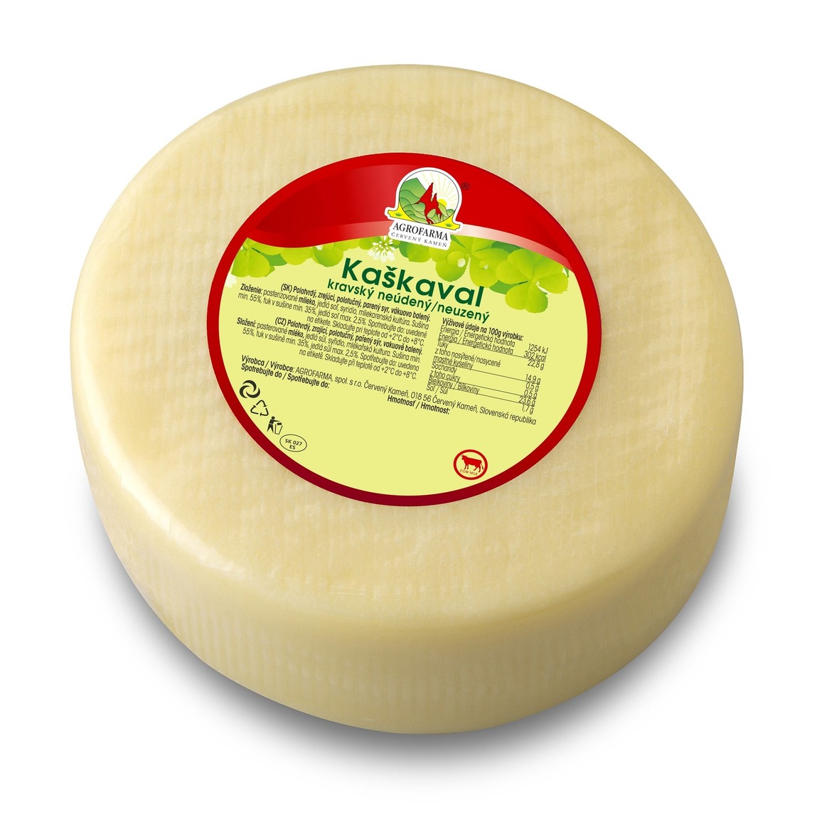 Agrofarma - traditional cheeses and bryndza - Cow Kashkaval cheese